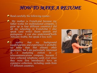 How make a resumen | PPT