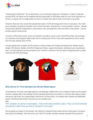 Top 10 Dirty Secrets in Direct to Garment Printing | PDF