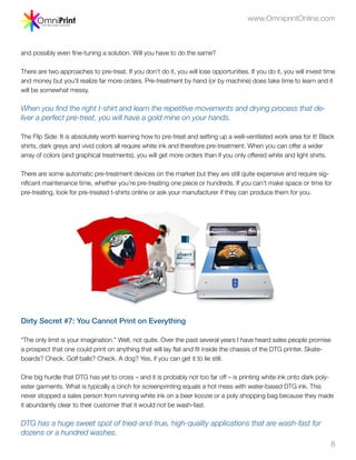 Top 10 Dirty Secrets in Direct to Garment Printing | PDF