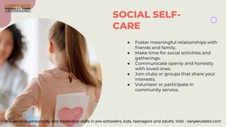 How to Manage Self Care in Daily Lives of Yours? | PPTX
