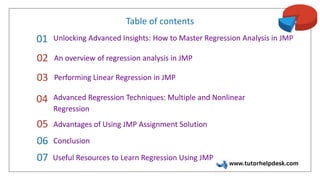 How to Master Regression Analysis in JMP: Assignment Help Guide | PPT | Free Download