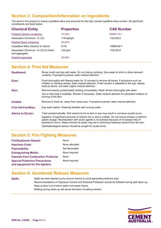 Concrete Mix SDS | PDF