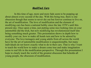 How To Modify A Car | PPT