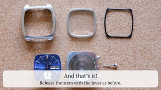 How to open a Seiko monocoque (one-piece) watch case | PDF