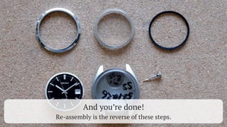 How to open a Seiko monocoque (one-piece) watch case | PDF