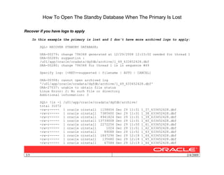 How to-open-the-standby-when-the-primary-is-lost | PPT