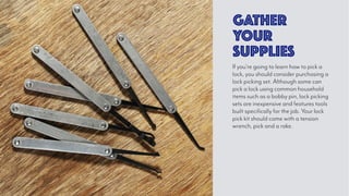 How to Pick a Tumbler Lock | PPT