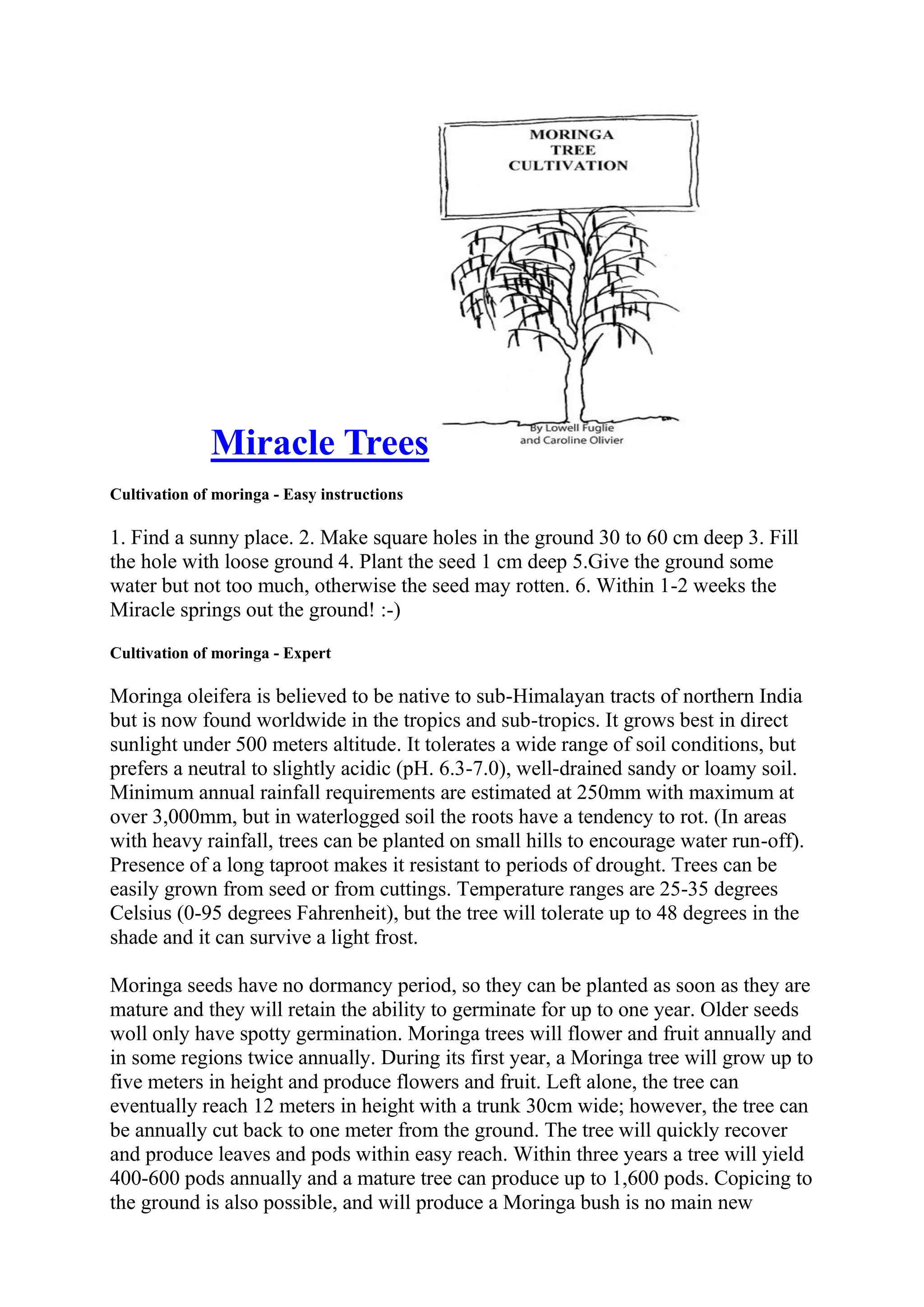 How to-plant-and-grow-moringa | PDF