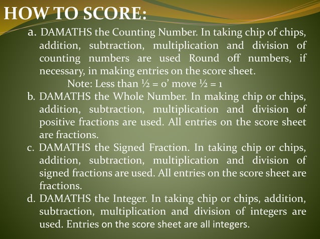 HOW-TO-PLAY-DAMATHS-presentation.pptx | Board Games and Puzzles | Games ...
