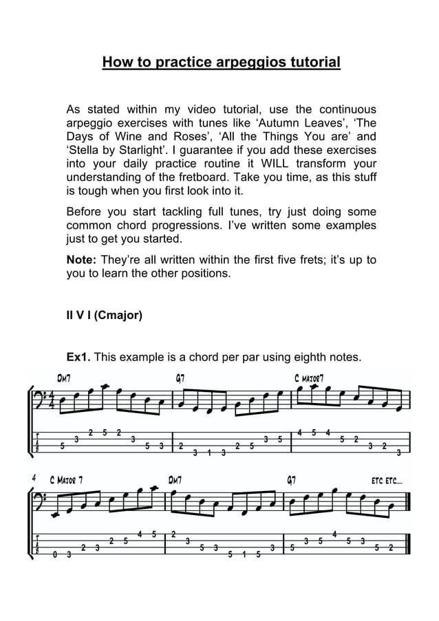 How to-practice-arpeggios-tutorial | PDF