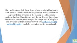 How to prevent Caking in Fertilizers? | PPTX