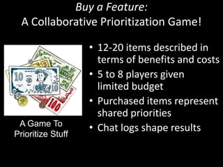 How To Prioritize a Portfolio Using Innovation Games | PPT