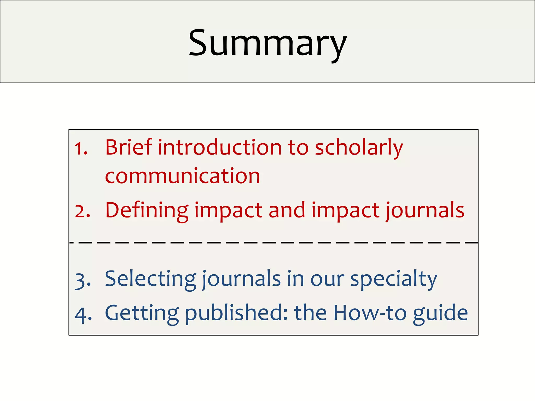 How to publish in impact journals? | PPTX
