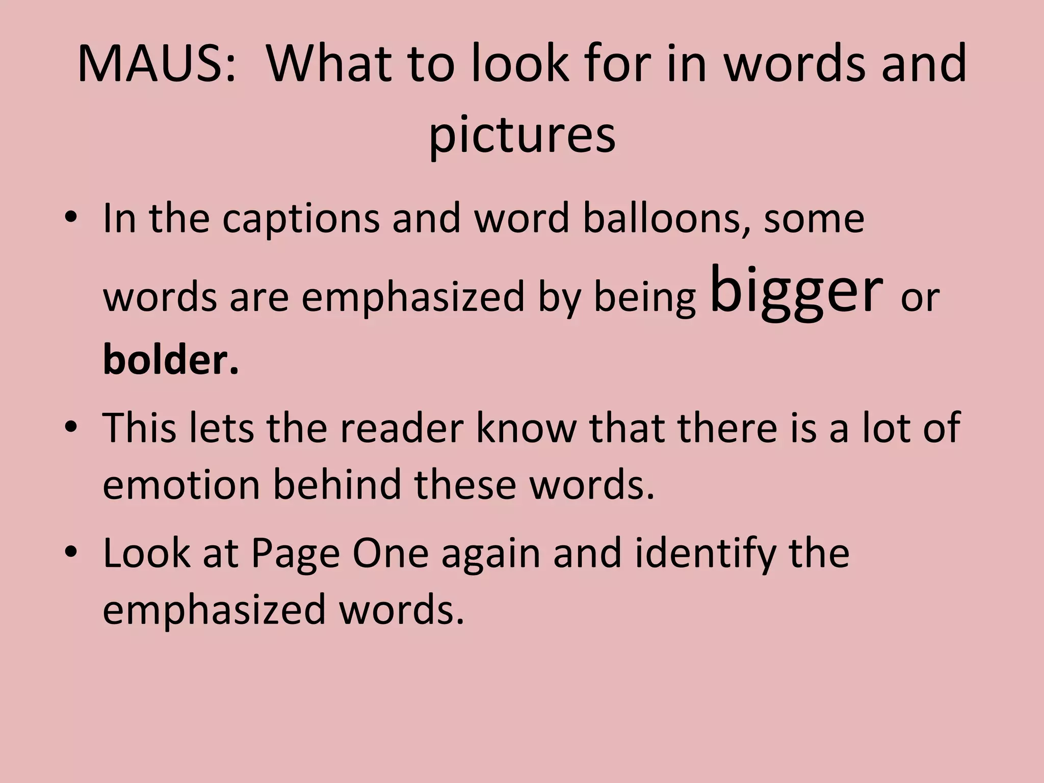 READING MAUS (with changes) | PPT