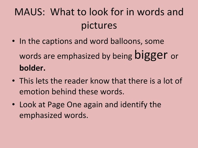 READING MAUS (with changes) | PPT