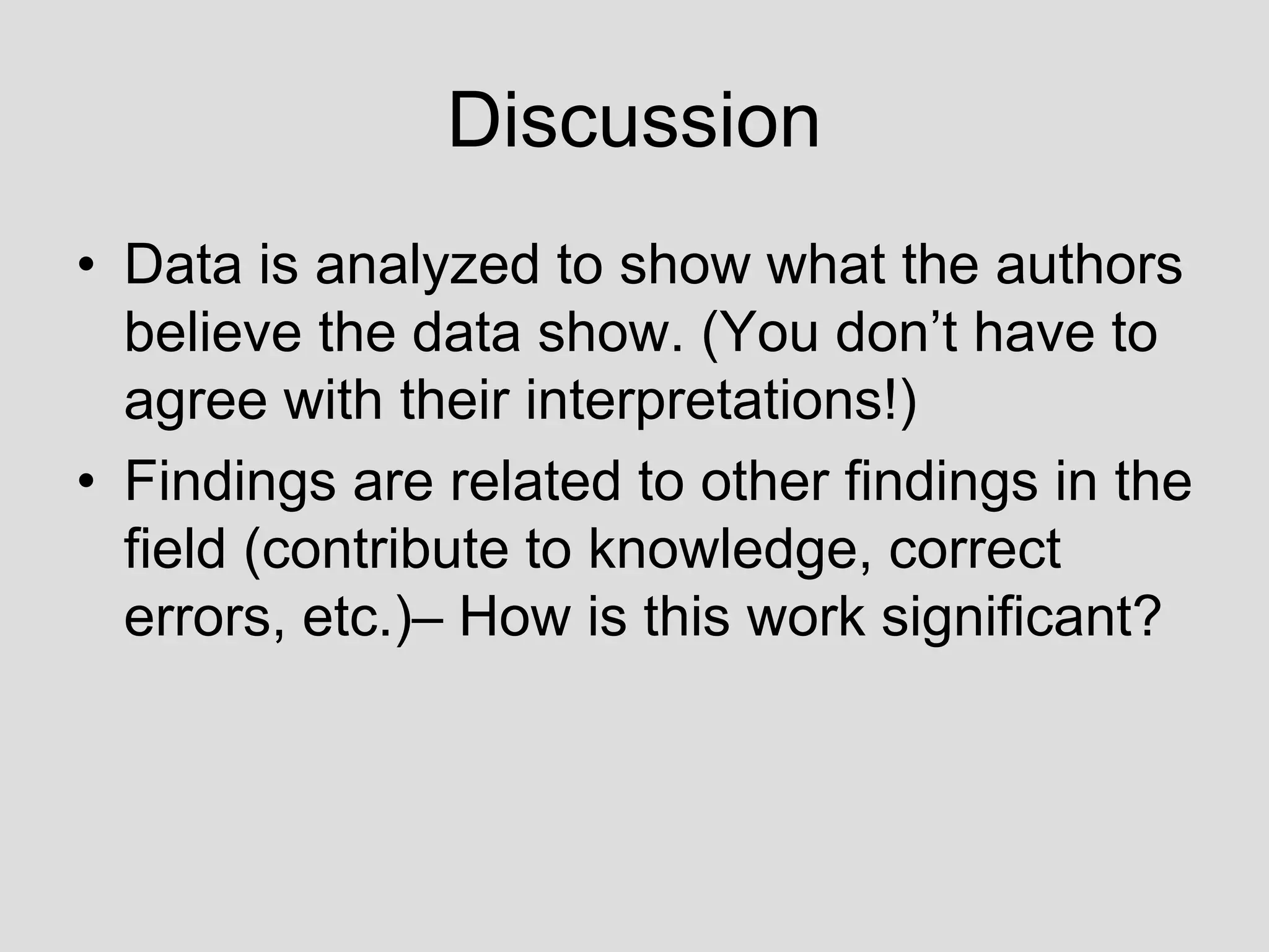 How to read a scientific paper By Kelly Hogan | PPT