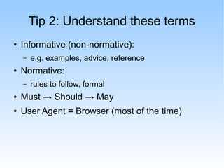 How to read W3C specs | PPT