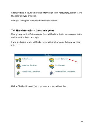 How to register a HostGator account with Namecheap Domain | PDF