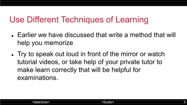 How to Remember Formulas During Examinations | PPT