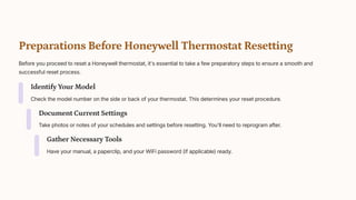 Everything You Need to Know to Reset Your Honeywell Thermostat | PDF