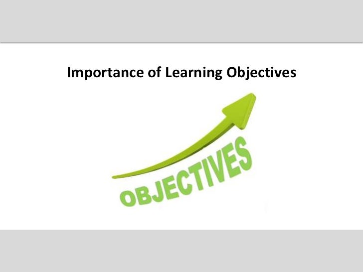 How to Set Learning Objectives
