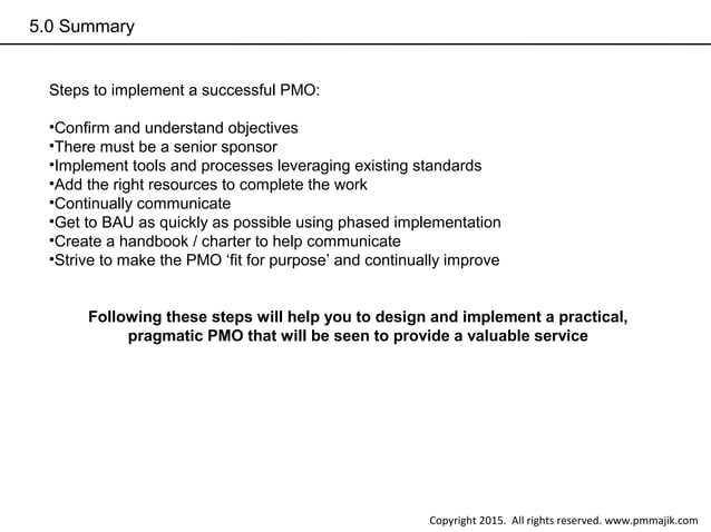 How to set up a project management office (PMO) | PPT