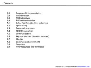 How to set up a project management office (PMO) | PPT