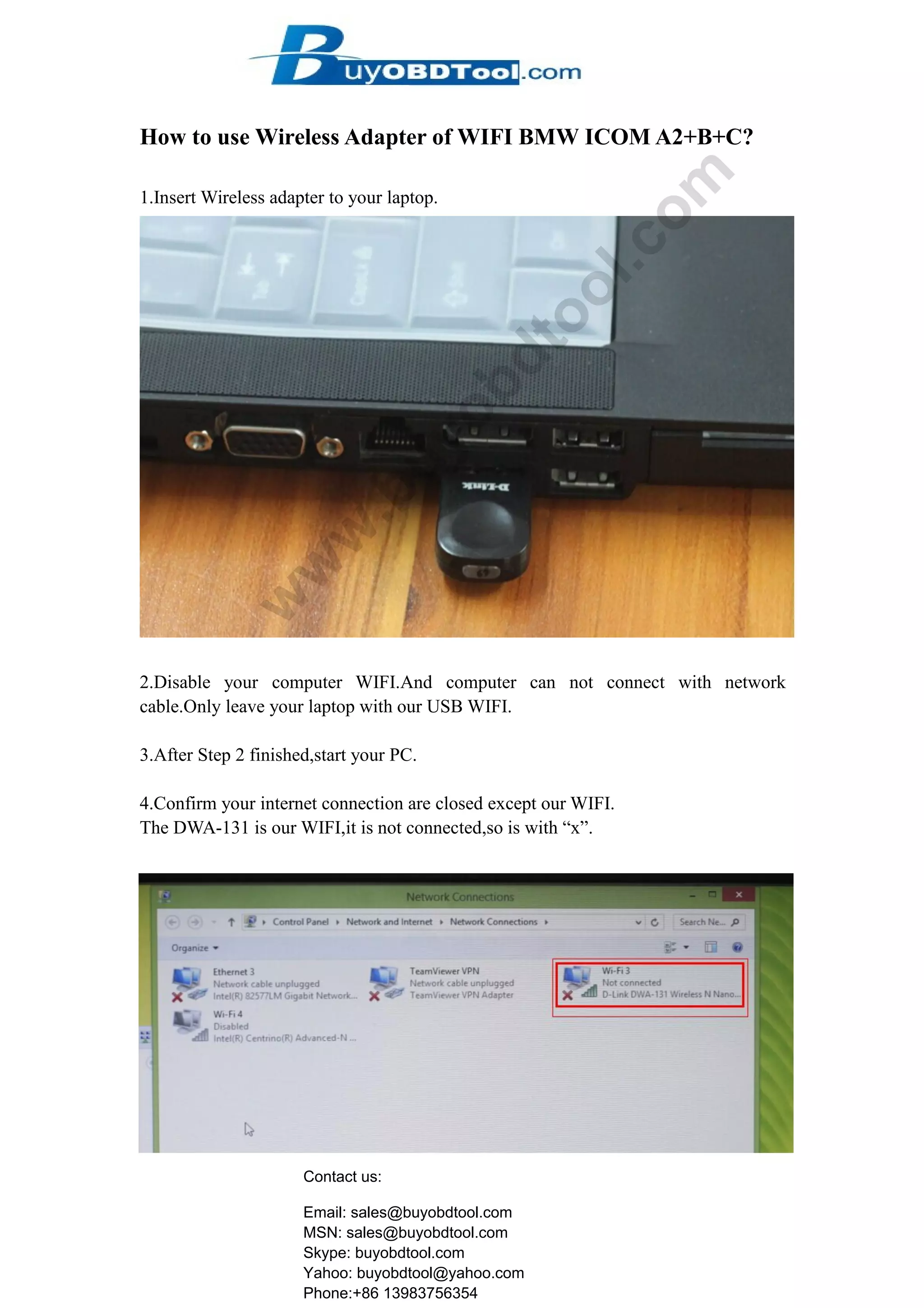 How to set BMW ICOM WIFI? | PDF