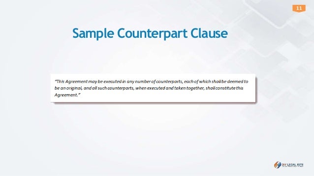 How to sign or execute an Agreement