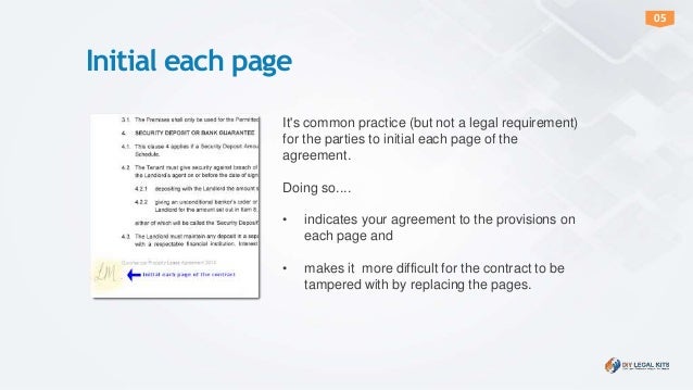 How to sign or execute an Agreement