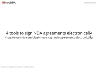 4 tools you can use to sign NDA's online | PDF