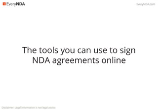 4 tools you can use to sign NDA's online | PDF