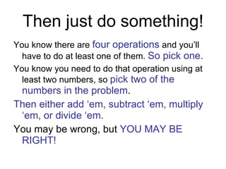 How To Solve A Math Problem!-new and improved | PPT