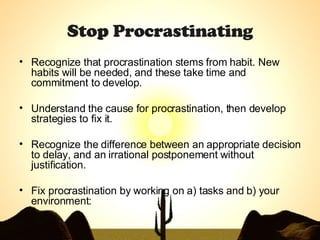 How To Stop Procrastinating | PPT