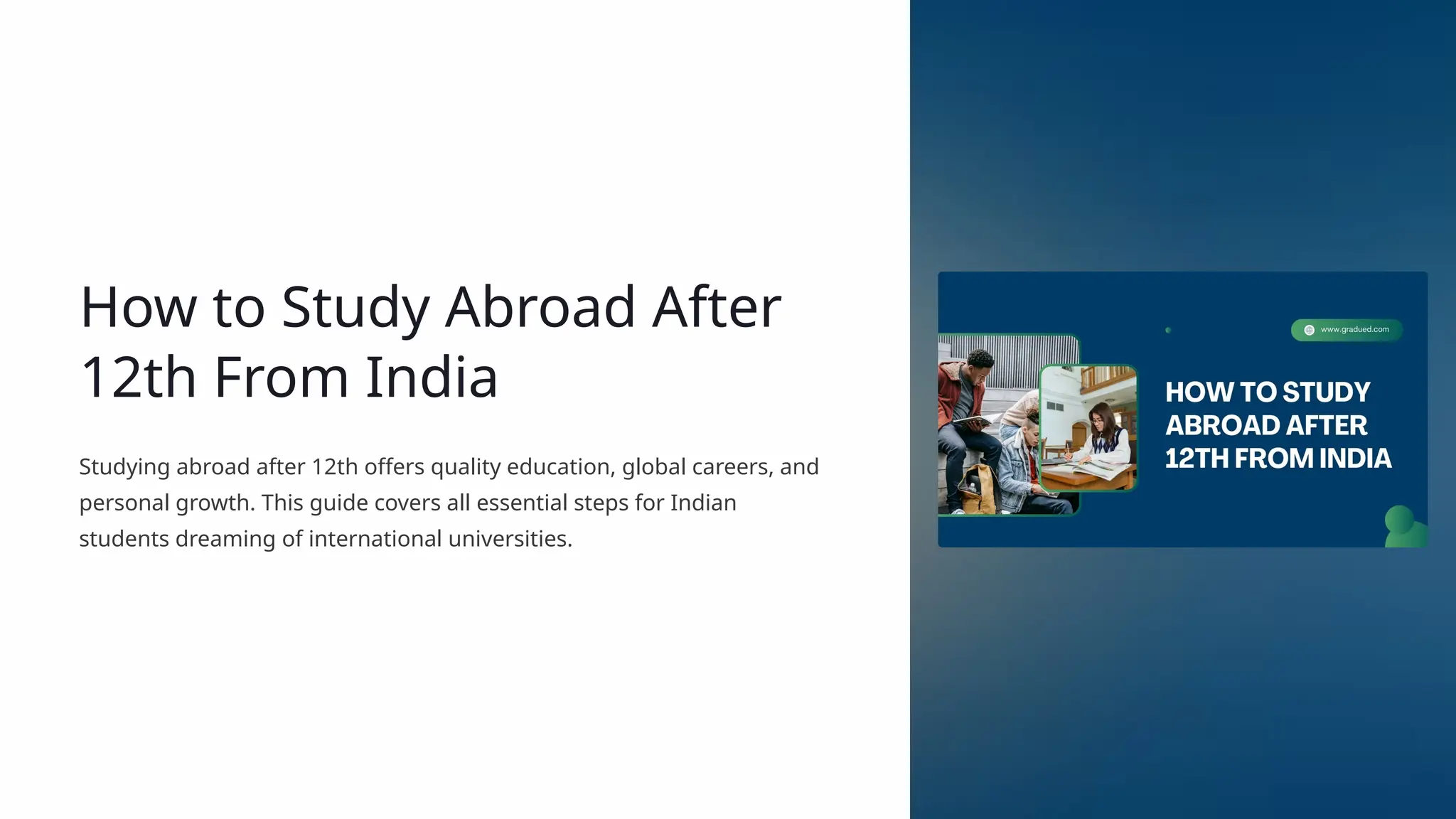 Study Abroad After Class 12: What You Need to Know | PPTX