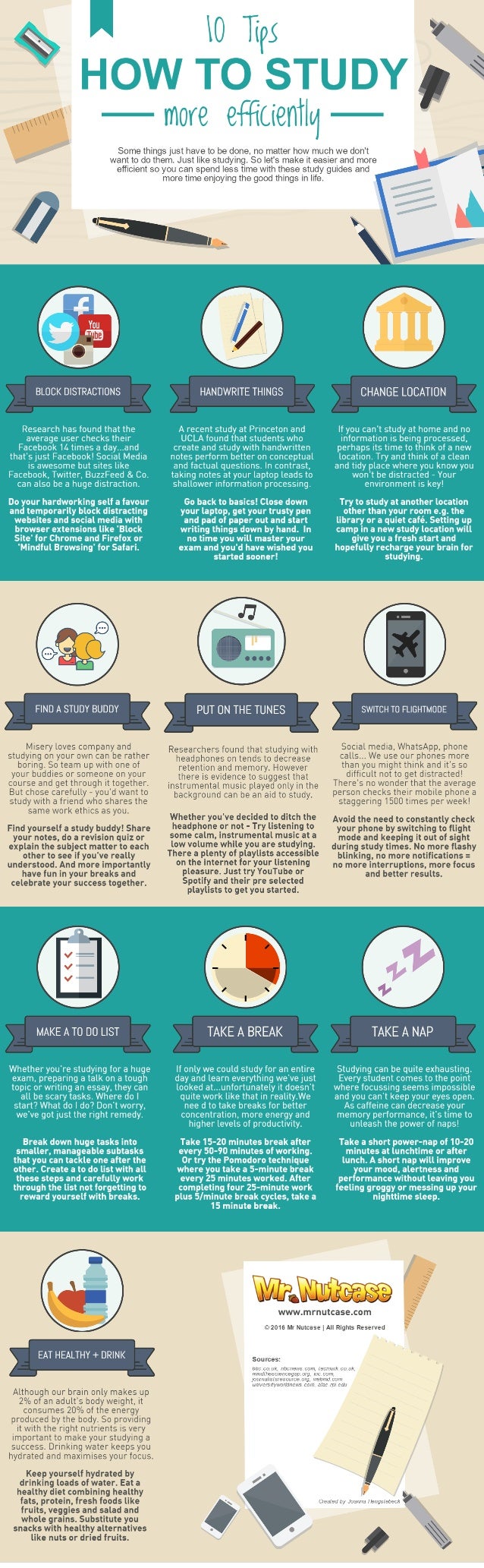 Ten Top Tips to boost the efficiency of your studying