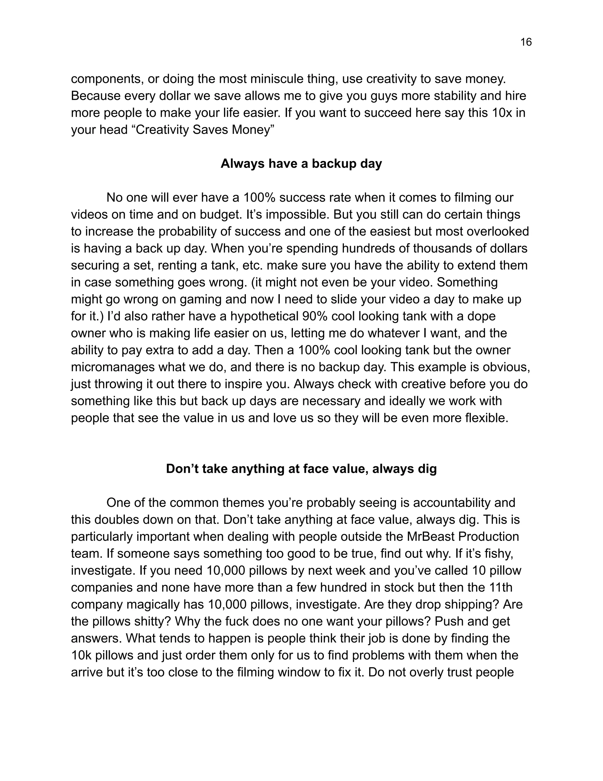 How to Succeed at MrBeast Production Handbook | PDF