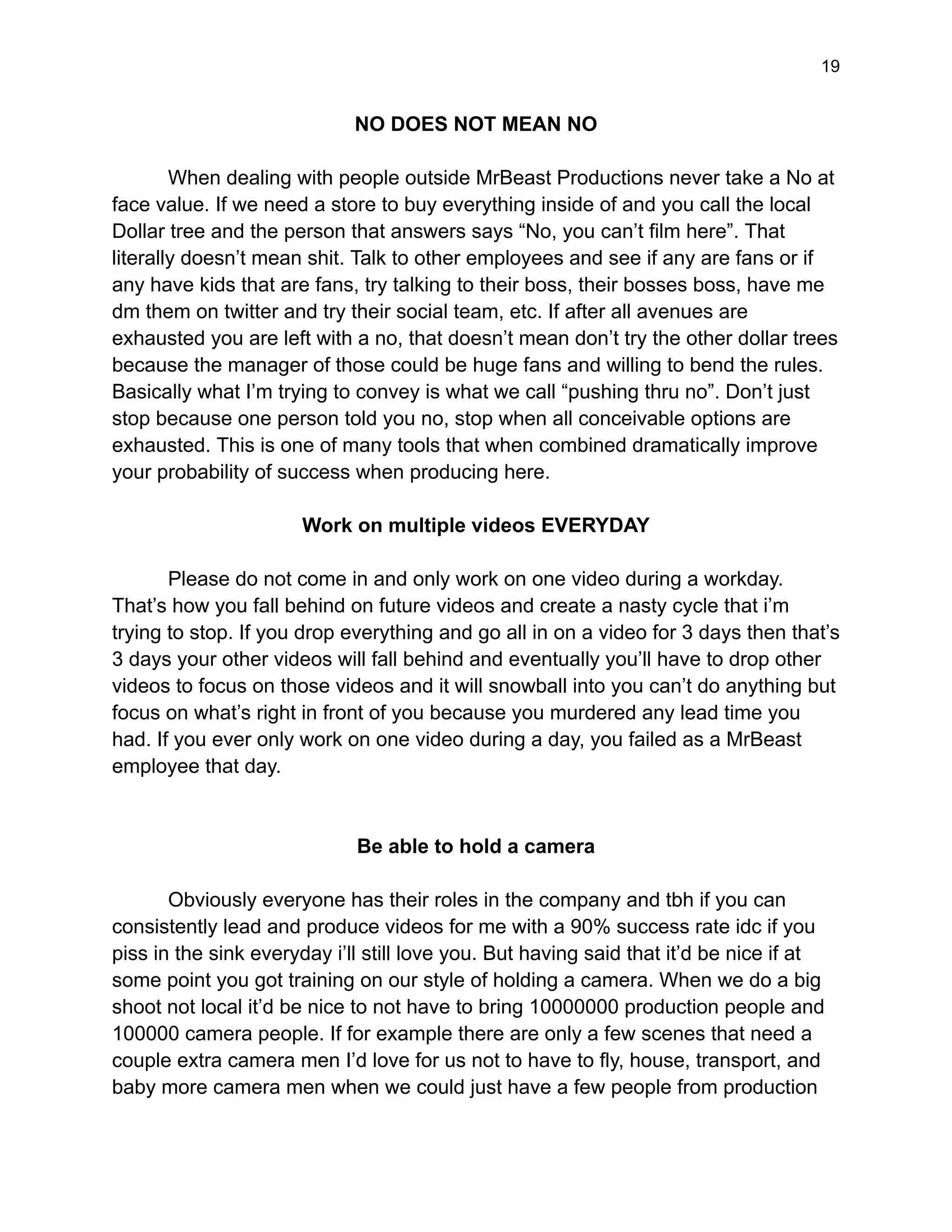 How to Succeed at MrBeast Production Handbook | PDF