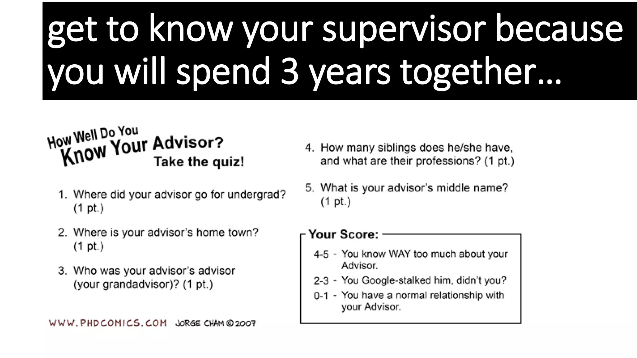 How to supervise your supervisor? | PPT