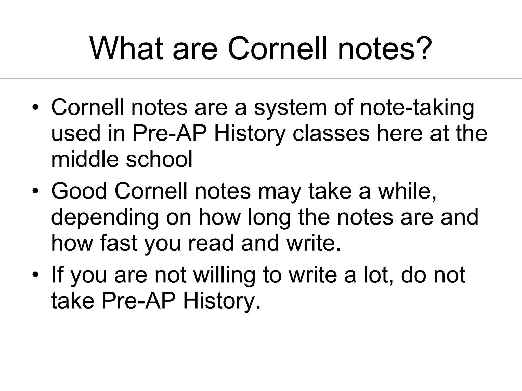 How to Take Cornell Notes | PPT