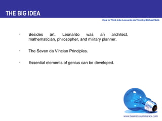 How to think like Leonardo Da Vinci | PPS