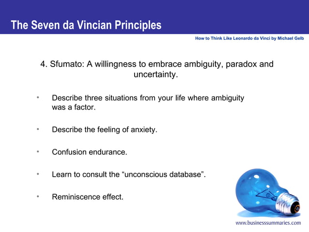 How to think like Leonardo Da Vinci | PPS