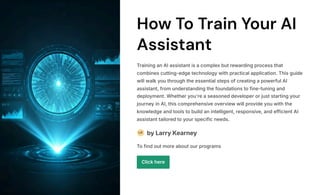 How To Train Your AI Assistant: A Comprehensive Guide | PDF