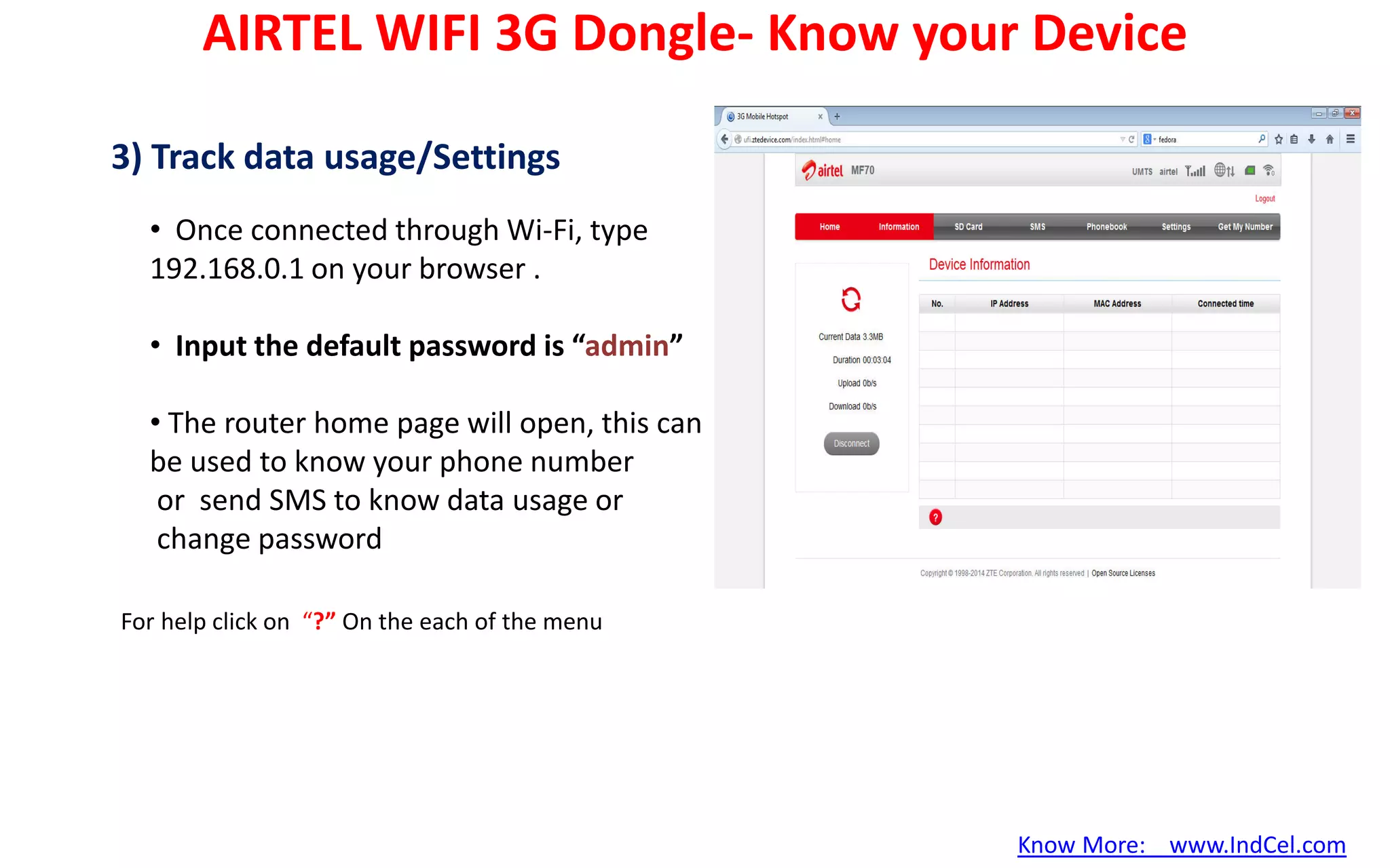 How to SETUP Airtel 3G Wingle (ZTE 3G WiFi - 21.6Mbps) | PDF