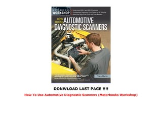 How To Use Automotive Diagnostic Scanners (Motorbooks Workshop) | PPT