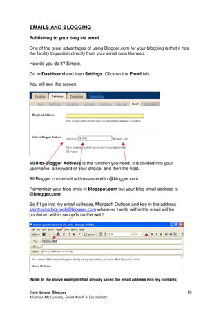 How To Use Blogger | PDF | Internet for Beginners | Internet