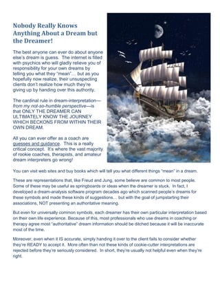 How to-use-dreams-and-daydreams-in-your-coaching-practice | PDF