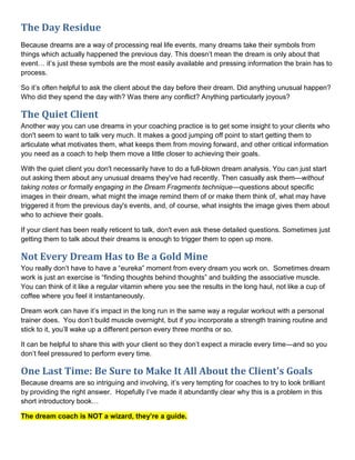 How to-use-dreams-and-daydreams-in-your-coaching-practice | PDF