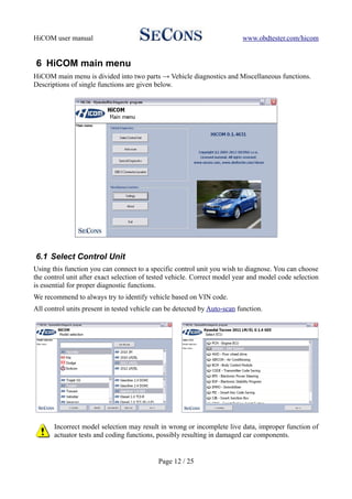 How to use HiCOM OBD2 Professional Diagnostic Scanner for Hyundai and ...
