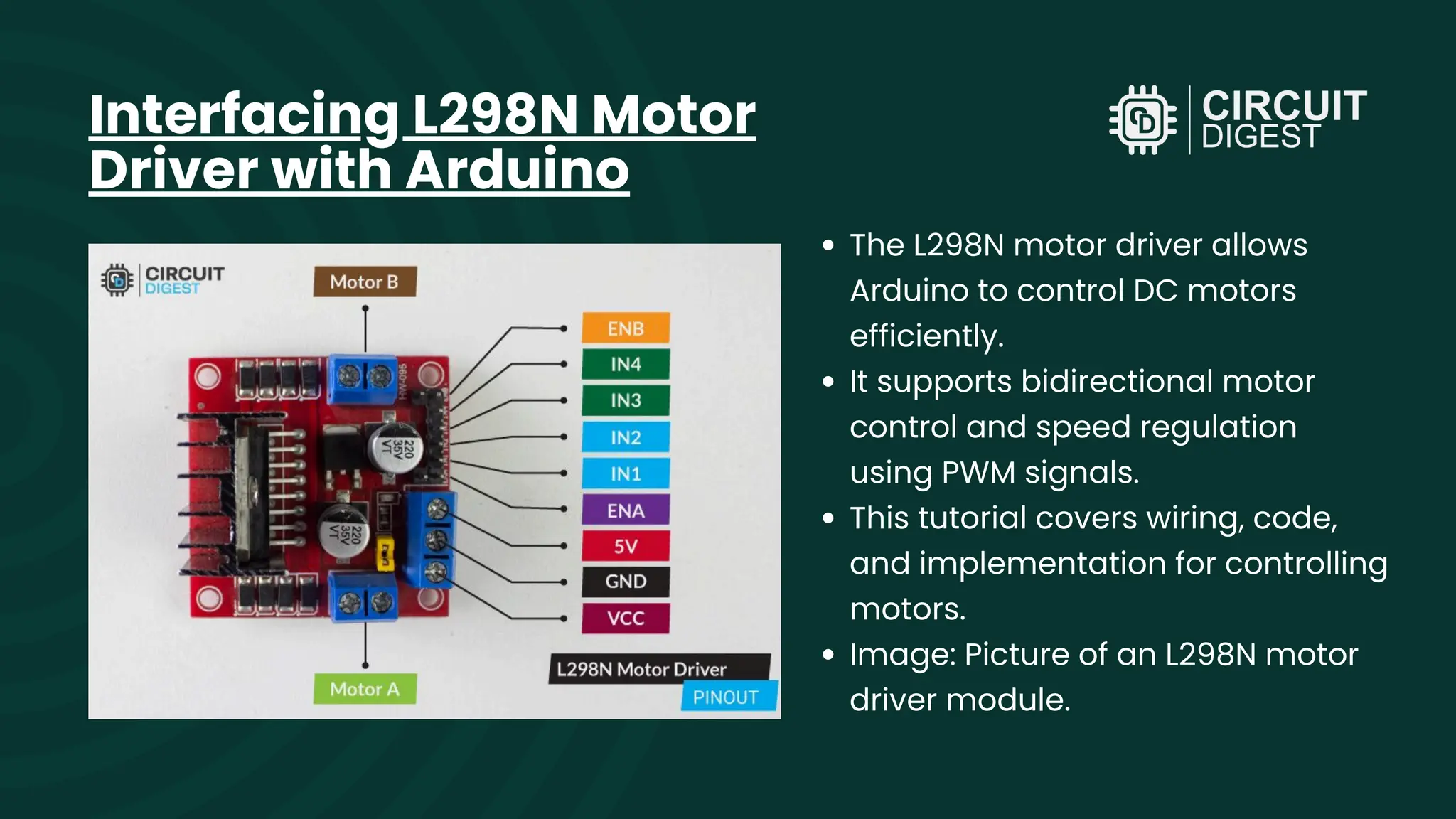 How to use L298N Motor Driver with Arduino? | PDF